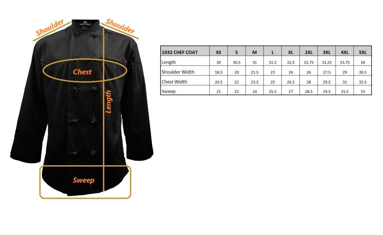 Long Sleeve Chef Coat Knot Button Chef Coat-Easy-Care Twill (STYLE ...