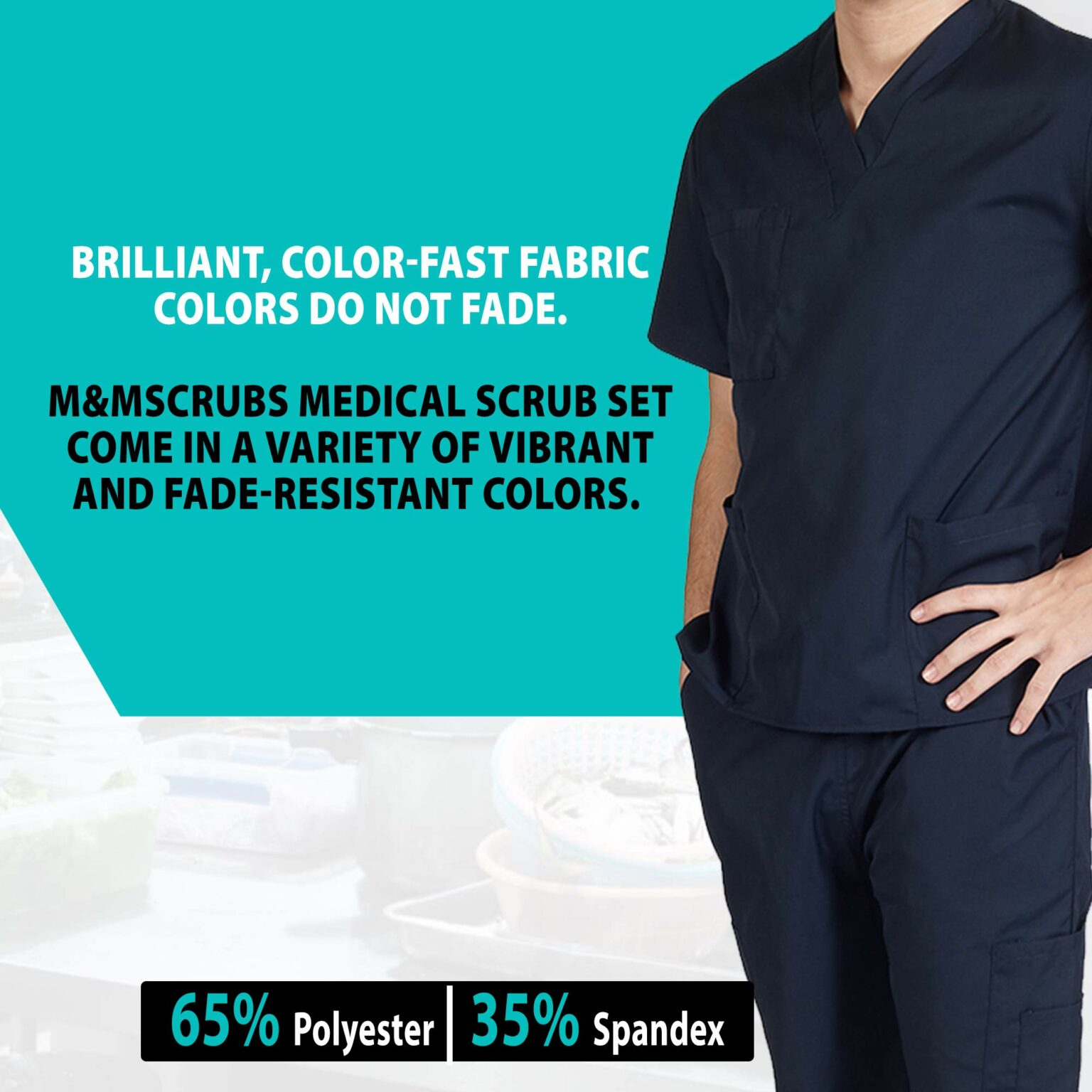 M&M SCRUBS Men Scrub Set Medical Scrub Top and Pants ( STYLE 102 ...