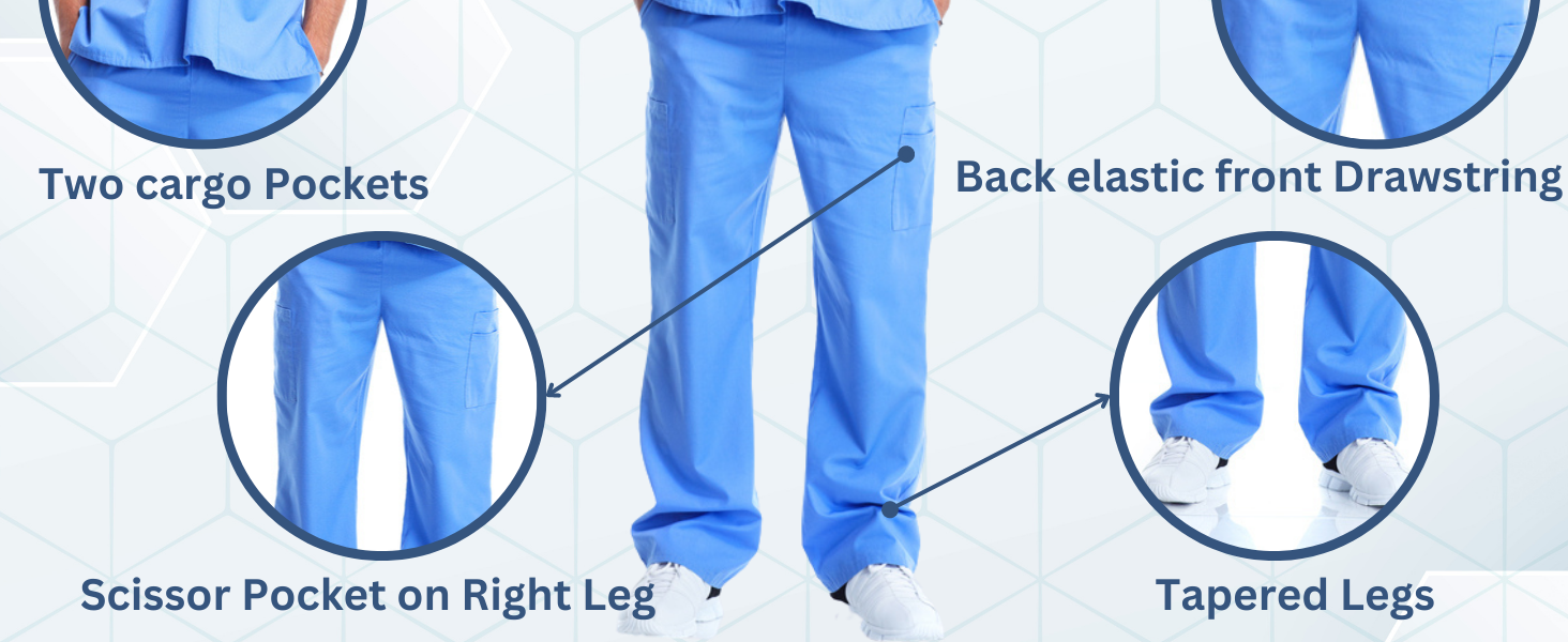 M&M SCRUBS Men Scrub Set Medical Scrub Top and Pants ( STYLE 102 ...